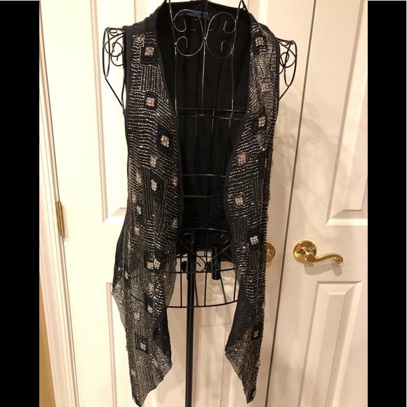 Alice + Olivia | Jackets & Coats | Alice Olivia Black Rhinestone Vest ...